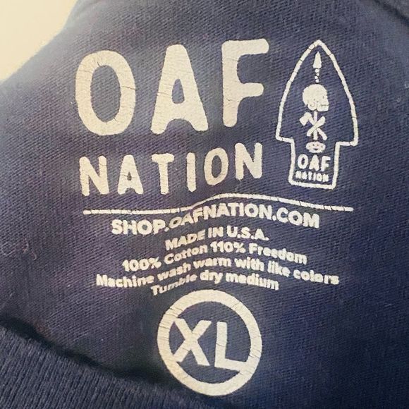Oaf nation | Shirts | Oaf Nation Shirt With Skull Logo | Poshmark